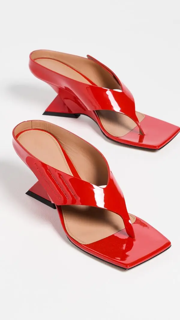 Attico Cheope Patent Leather Sandals