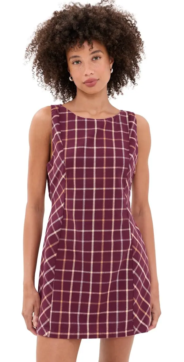 Free People Plaid Mini Dress - Cocoa Plum Com