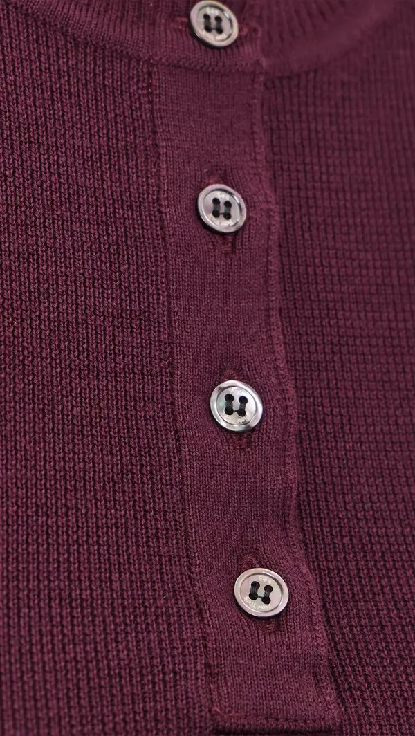 Sea Jane Merino Wool Henley Sweater With Matching Shawl
