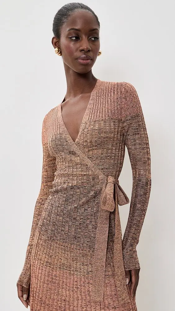 Zimmermann Mouline Rib Sweater Wrap Top