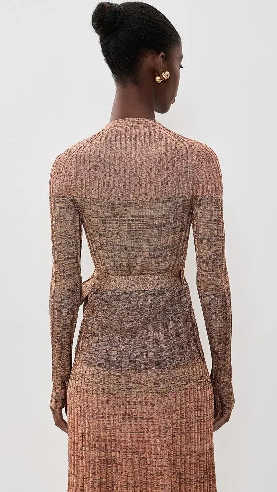 Zimmermann Mouline Rib Sweater Wrap Top