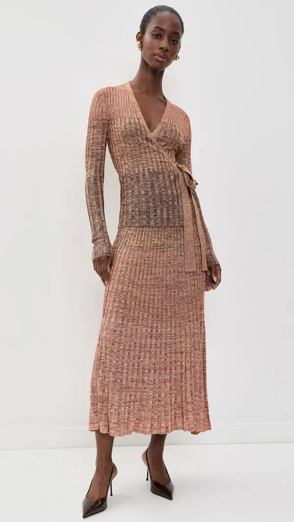 Zimmermann Mouline Rib Sweater Wrap Top