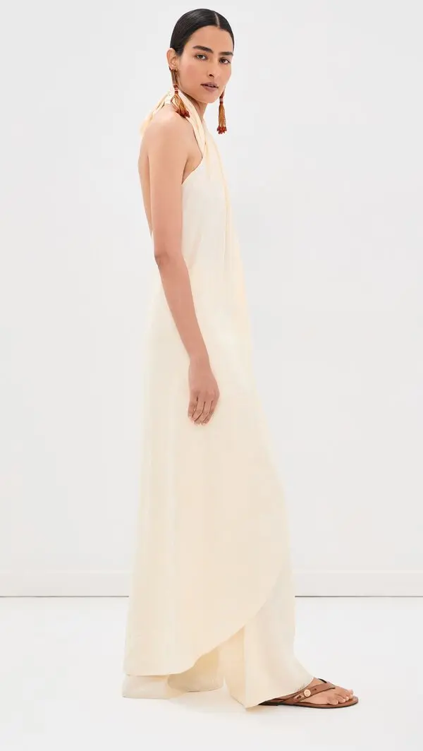 Johanna Ortiz Draped Halter Neck Top