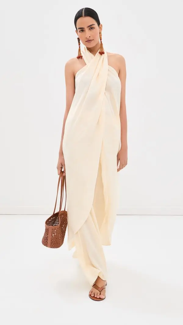 Johanna Ortiz Draped Halter Neck Top