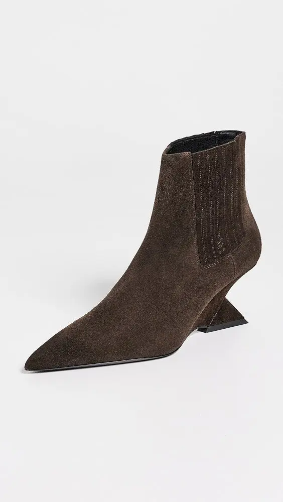 Attico Cheope Ankle Boots - Dark Brown