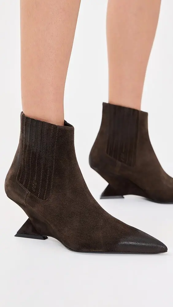 Attico Cheope Ankle Boots - Dark Brown