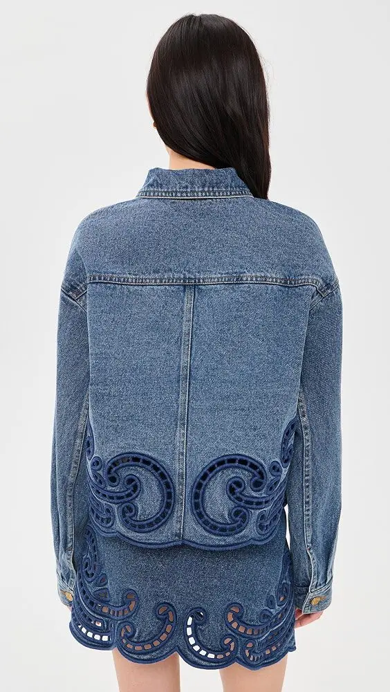 Ulla Johnson The Bobbi Denim Eyelet Jacket