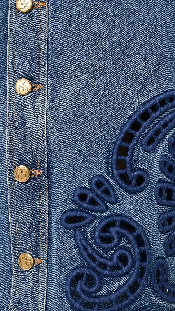 Ulla Johnson The Bobbi Denim Eyelet Jacket