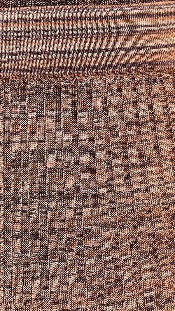 Zimmermann Mouline Rib Midi Skirt - Chocolate Multi