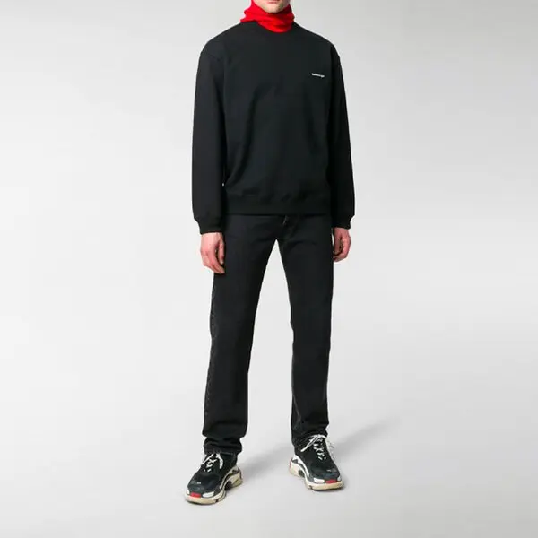 Balenciaga Contrast Logo Print Crewneck Sweatshirt