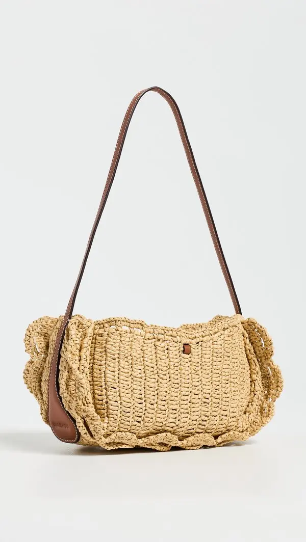 Ulla Johnson Marina Raffia Shoulder Bag - Natural