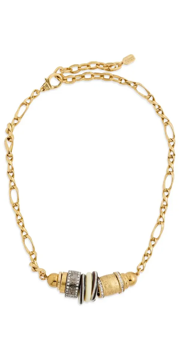 ELIZABETH COLE Tricia Necklace With Swarovski Crystals And Semi-precious Stones - Natural