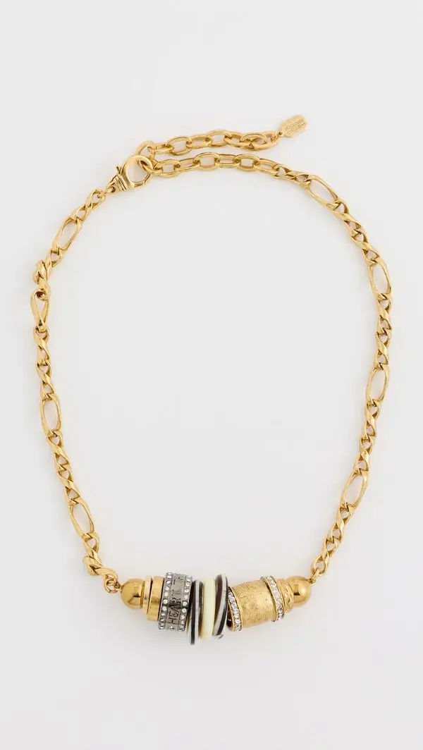 ELIZABETH COLE Tricia Necklace With Swarovski Crystals And Semi-precious Stones