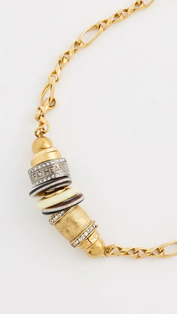 ELIZABETH COLE Tricia Necklace With Swarovski Crystals And Semi-precious Stones