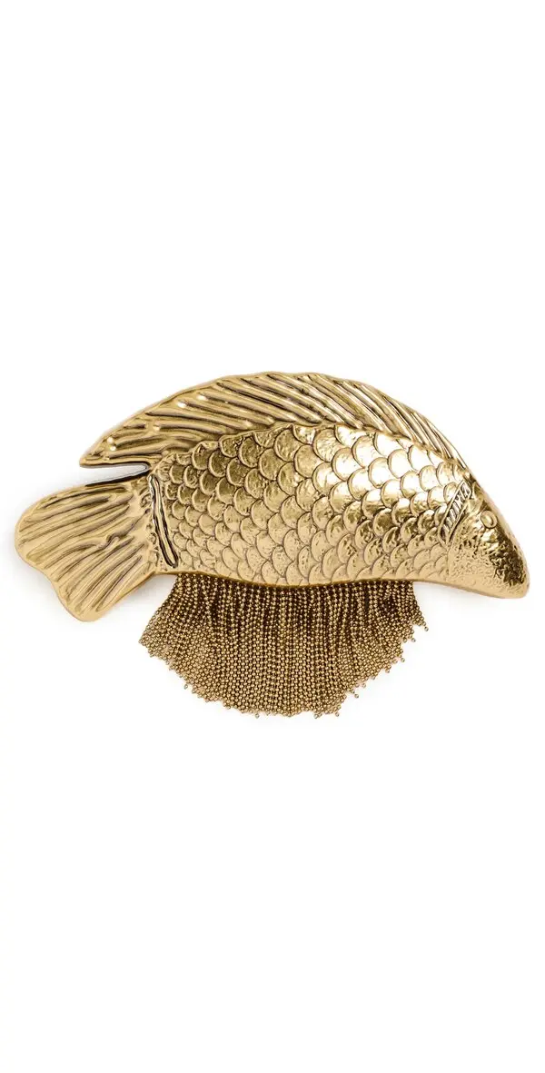 Cult Gaia Neemo Clutch - Antique Brass