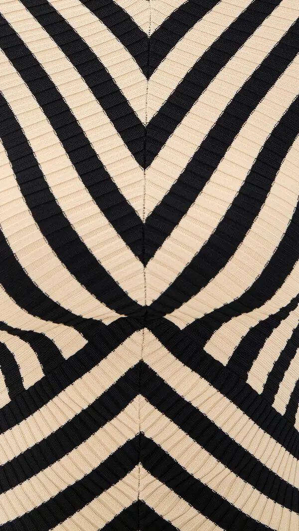 Zimmermann Valiant Deco Stripe Mock Neck Sweater