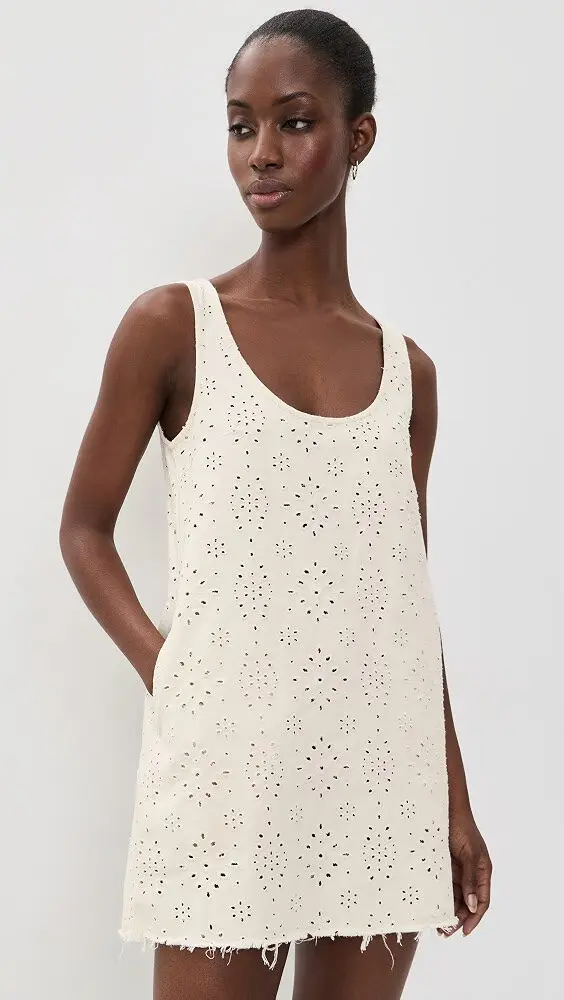 Minkpink Abrea Broderie Denim Dress