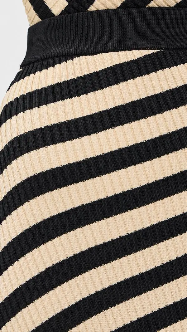 Zimmermann Valiant Deco Stripe Midi Skirt