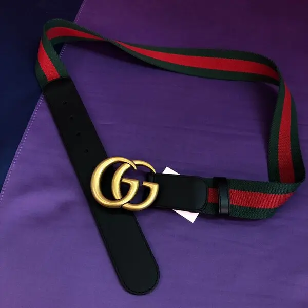 Gucci Web Belt With Double G Buckle