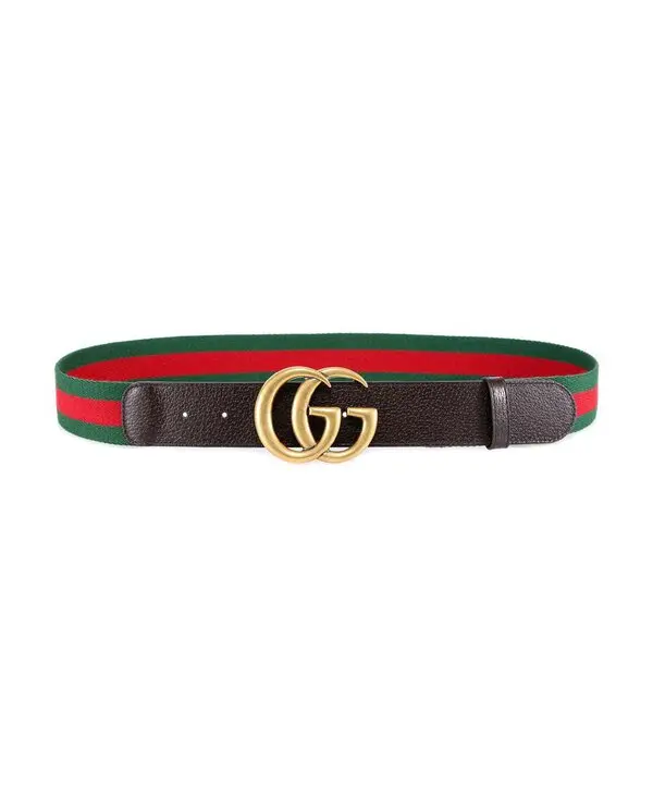 Gucci Web Belt With Double G Buckle