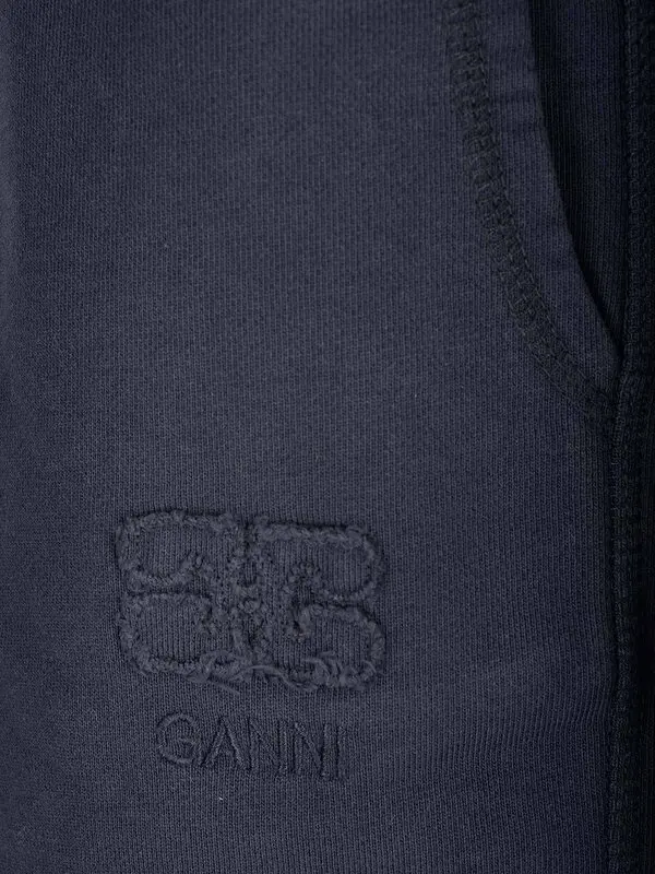 GANNI Logo-embroidered Drawstring Shorts