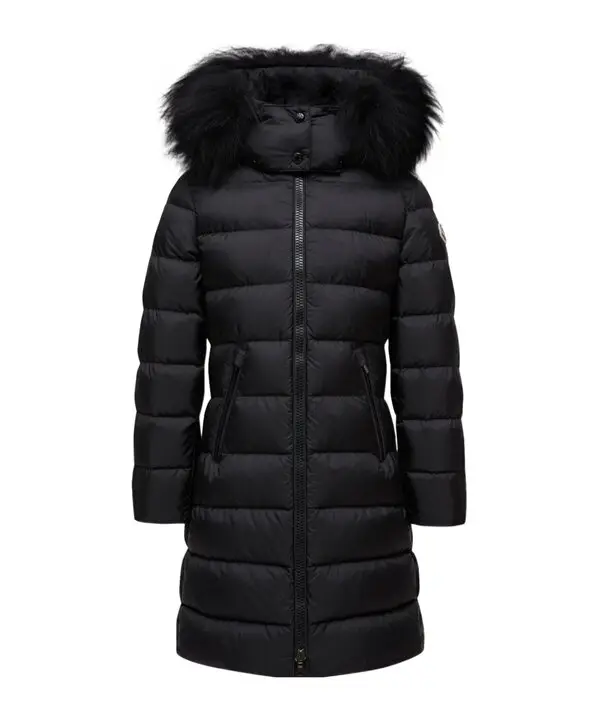 Moncler Abelle Hooded Shearling-trimmed Down Jacket