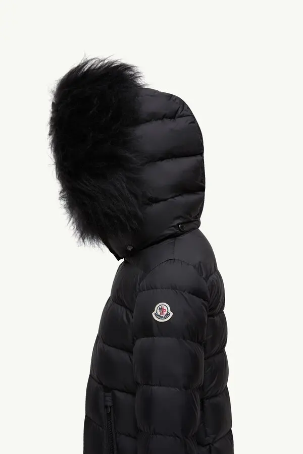 Moncler Abelle Hooded Shearling-trimmed Down Jacket