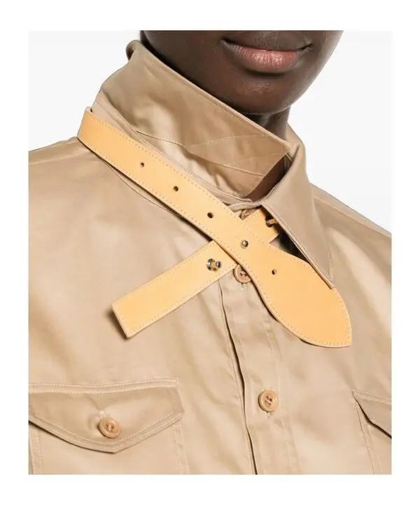 Celine Shirt Dress In Cotton And Silk Twill