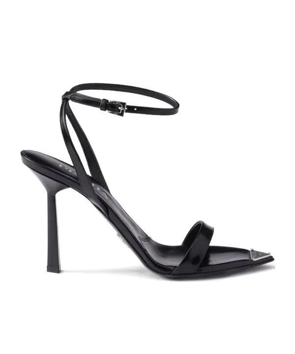Prada Triangle-logo High-heeled Sandals