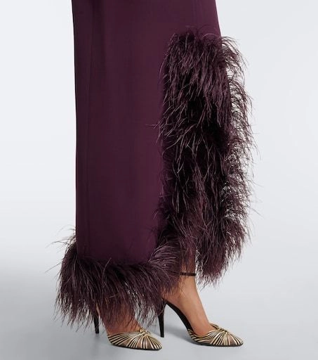 Valentino Garavani Cady Couture Feather-trimmed Gown