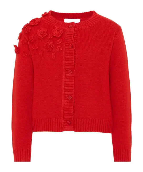 Monnalisa 3d Flower Cardigan