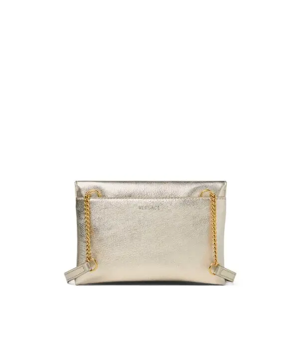 Versace Laminated Leather Shoulder Bag