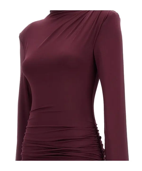 ROTATE BY BIRGER CHRISTENSEN Draped Ruched Mini Dress