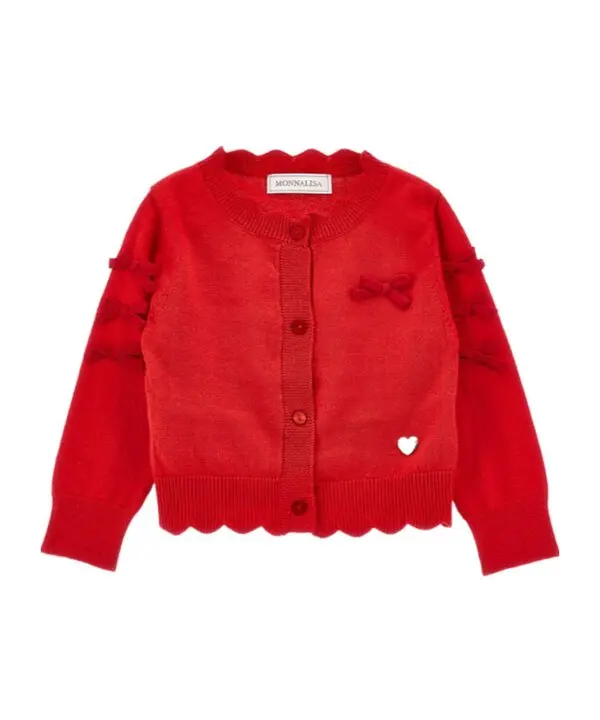Monnalisa Bow-embellished Cardigan