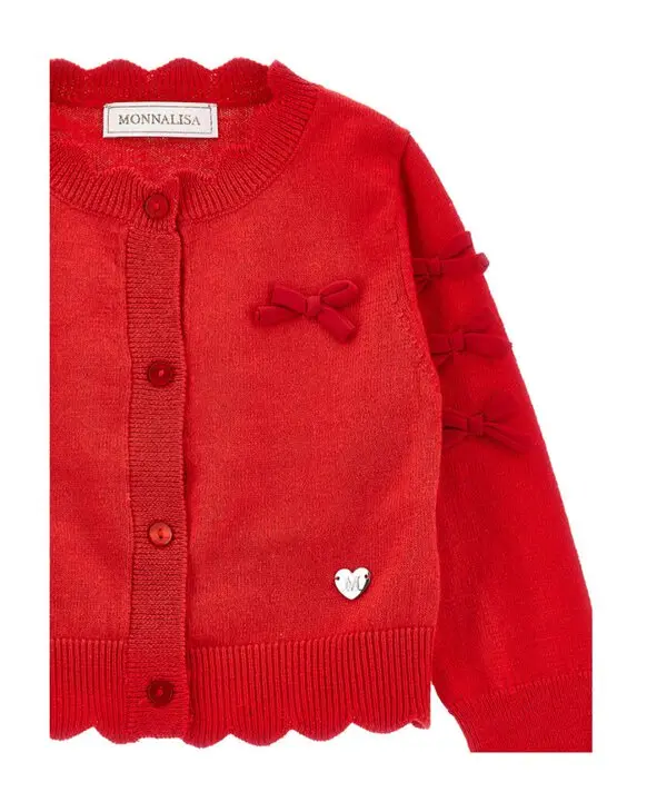 Monnalisa Bow-embellished Cardigan
