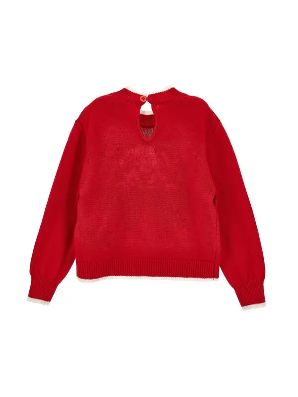 Monnalisa Dalmatian-intarsia Sweater