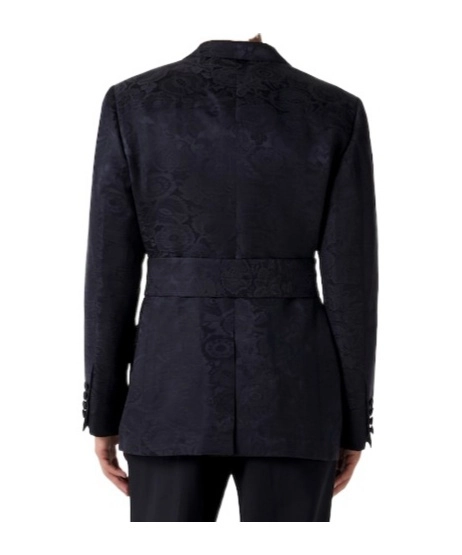 Valentino Garavani Floral Jacquard Linen And Silk Blazer
