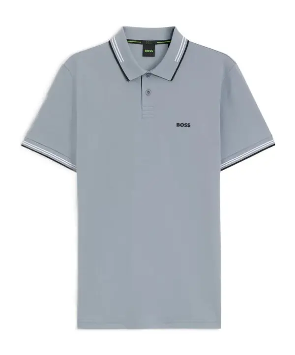 Hugo Boss Collared Short-sleeved Polo Shirt - Grey