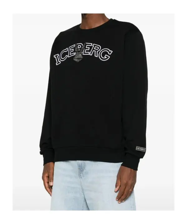 Iceberg Logo Embroidered Crewneck Sweatshirt - No