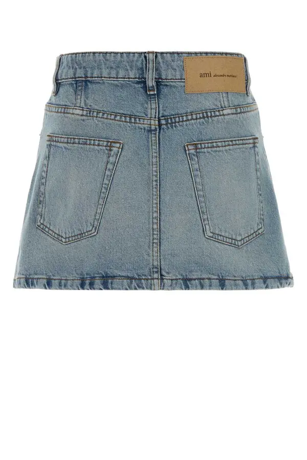AMI Paris Denim Mini Skirt