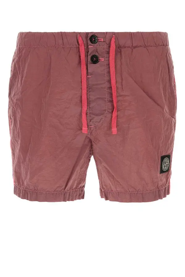 Stone Island Dark Nylon Swimming Shorts - Pink