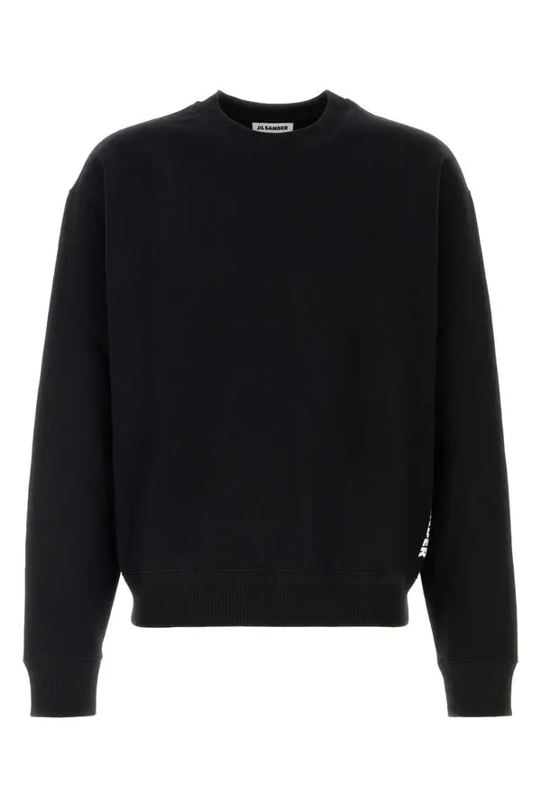 JIL SANDER Cotton Sweatshirt - Black