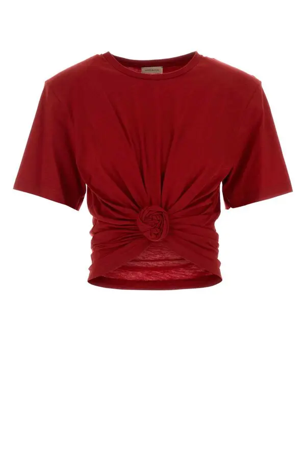 Magda Butrym Knot Detail T-shirt - Red