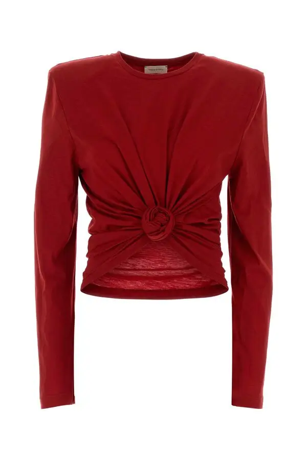 Magda Butrym Knot Detail T-shirt - Red
