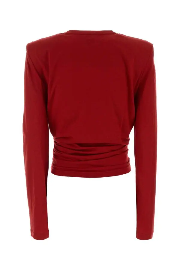 Magda Butrym Knot Detail T-shirt - Red