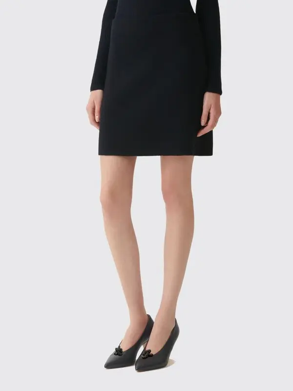 Fabiana Filippi High-waisted Virgin Wool Pencil Mini Skirt - Blue