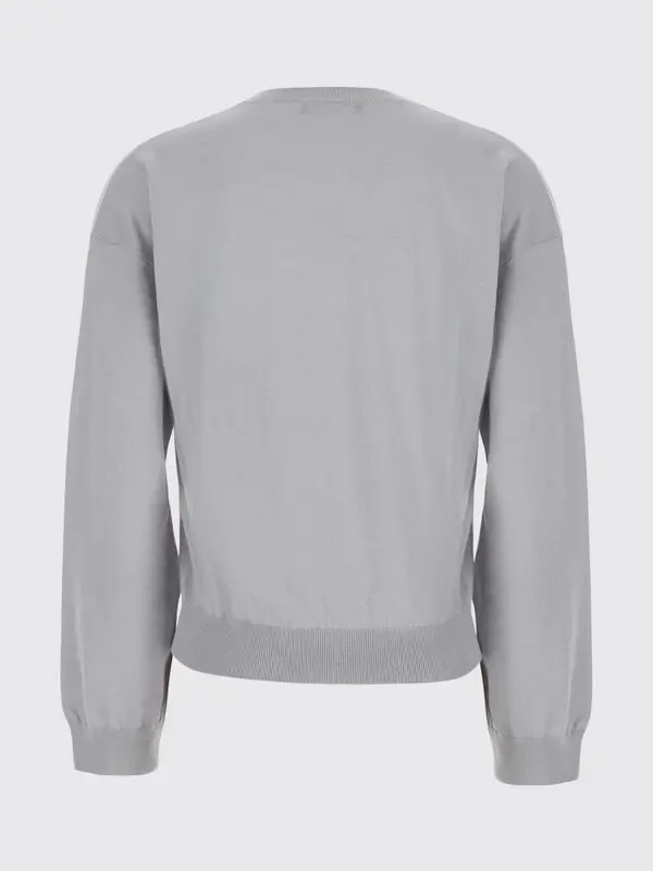 Fabiana Filippi V-neck Wool And Cotton Blend Jumper - Grey