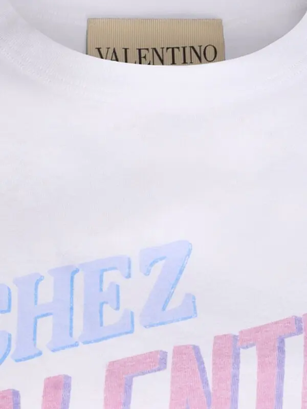 Valentino Garavani Chez Slim Fit Cotton T-shirt With Logo Print