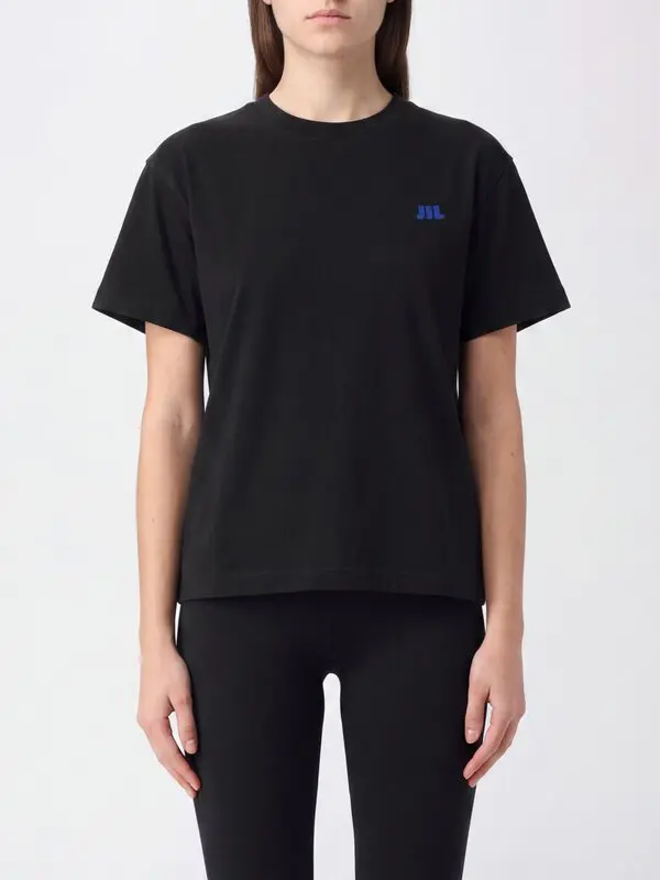 JIL SANDER Cotton T-shirt With Embroidered Logo - Black