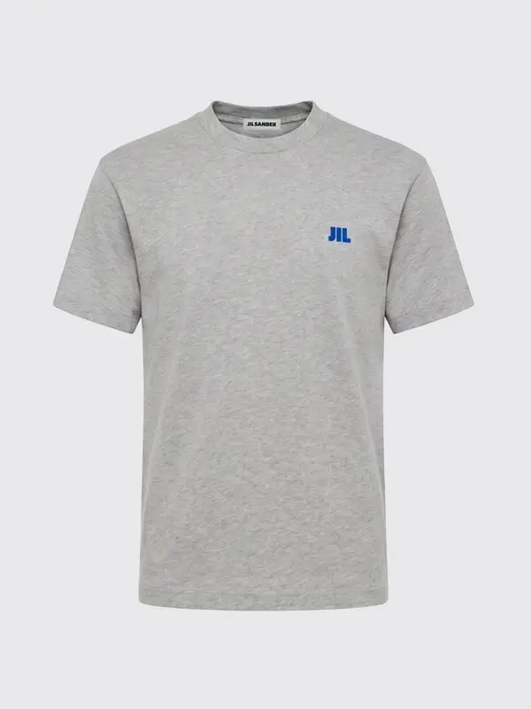 JIL SANDER Cotton T-shirt With Contrasting Embroidered Front Logo